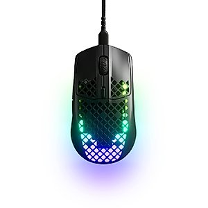 SteelSeries Aerox 3 - Super Light Gaming Mouse - 8,500 CPI TrueMove Core Optical Sensor - Ultra-Lightweight 59g Water Resistant Design - Universal USB-C connectivity - Onyx (Renewed)