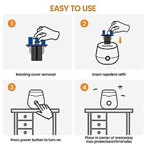 Rechargeable cartridges, Advanced cartridges Compatible with Thermacell Refills (4Pcs)