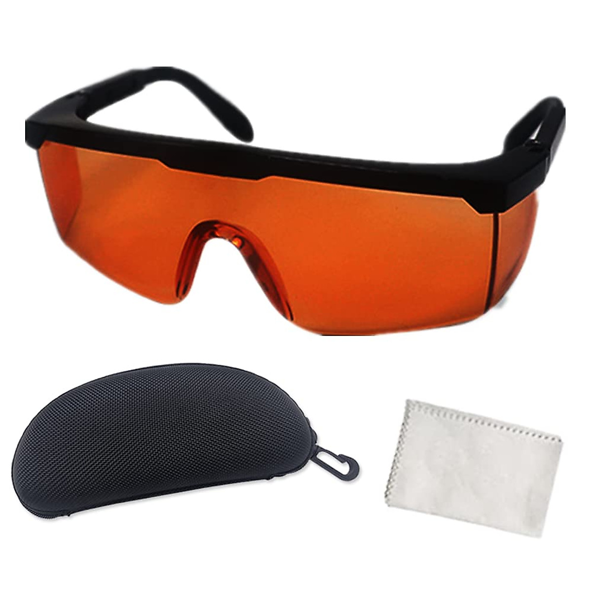 190nm to 560nm Laser Safety Glasses, OD4+ Laser Glasses Eye Protection, Adjustable Temples Laser Hair Removal Goggles for Treatment Cosmetology Operator for Blue Light Sanitize,Dental Operation