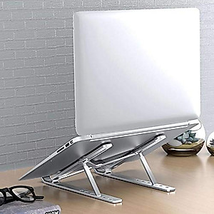 BoxWave Stand and Mount Compatible with Lenovo ThinkPad X1 Yoga (20XY) - Compact QuickSwitch Laptop Stand, Portable, Multi Angle Viewing Stand for Lenovo ThinkPad X1 Yoga (20XY) - Metallic Silver