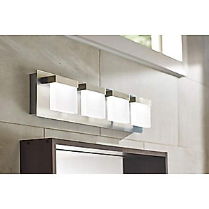 Home Decorators Collection Alberson 4-Light Brushed Nickel LED Bath Bar Light