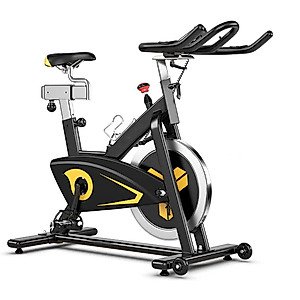 Goplus Magnetic Exercise Bike, Stationary Belt Drive Bicycle, with LCD Monitor, Indoor Cycling Bike for Home Gym Cardio Workout (30 lbs Flywheel)