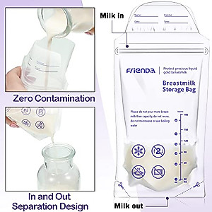 500 Count Breast Milk Storage Bags Bulk 6 Oz No Leak Milk Storing Bags Zipper Seal Breastmilk Freezer Bags Disposable Breastmilk Container for Breastfeeding Refrigeration Freezing Storage Essentials