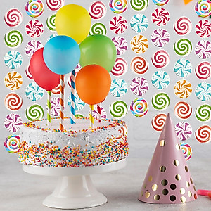 56PCS Candy Party Decorations, Garlands Candy Paper Candyland Party Decorations Cutouts Lollipop Garland Banner Sweet Candy Hanging Decor for Candy Birthday Theme Party Supplies Sweet Shop Baby Shower