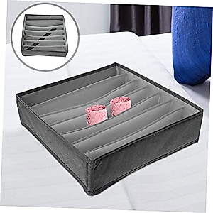 Cabilock Fabric Sock Box Hanging Drawers for Closet Grey Socks Clothes Dividers Drawer Organizer Clothes Underwear Box Clothing Organizer Underwear Storage Holder Bra Organizer Drawers Fold