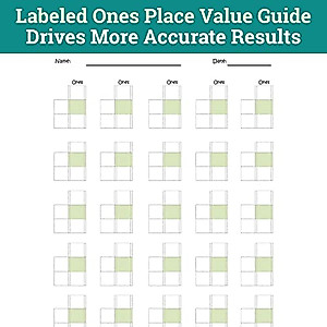 Channie's Math Prek-1ST Grades, 80 Pages Strong Paper, 8.5" x 11" with Hardboard Back Lineup Pad Workbook Math Line-Up