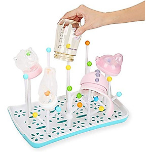 Baby Bottle Drying Rack with Removable Water Tray, Baby Countertop Dryer Rack, Baby Bottle Dryer, Bottle Drying Rack, Drying Rack for Bottles and Accessories, Baby Drying Rack