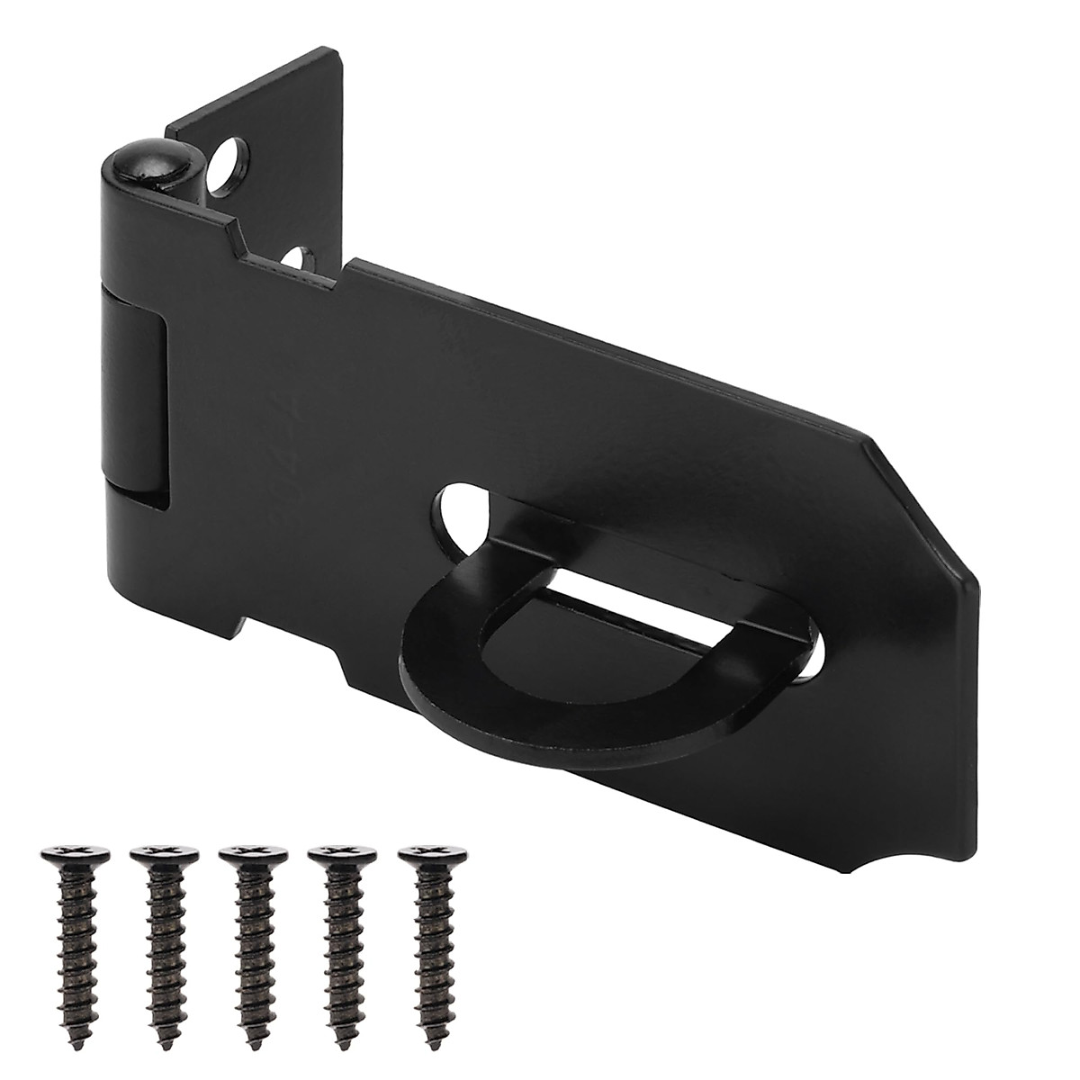 BOODVON Door Lock Hasp Latch, Iron Safety Packlock Clasp Hasp Lock Latch, Extra Thick Gate Lock Hasp with Screws Brushed Finish 1 Pack(3 Inch)