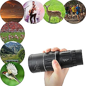 16x52 Monocular Telescope with BAK4 Prisms&FMC Lens, Waterproof Compact HD Monoculars with Smart Phone Adapter Tripod, for Adults Bird Watching Traveling Camping