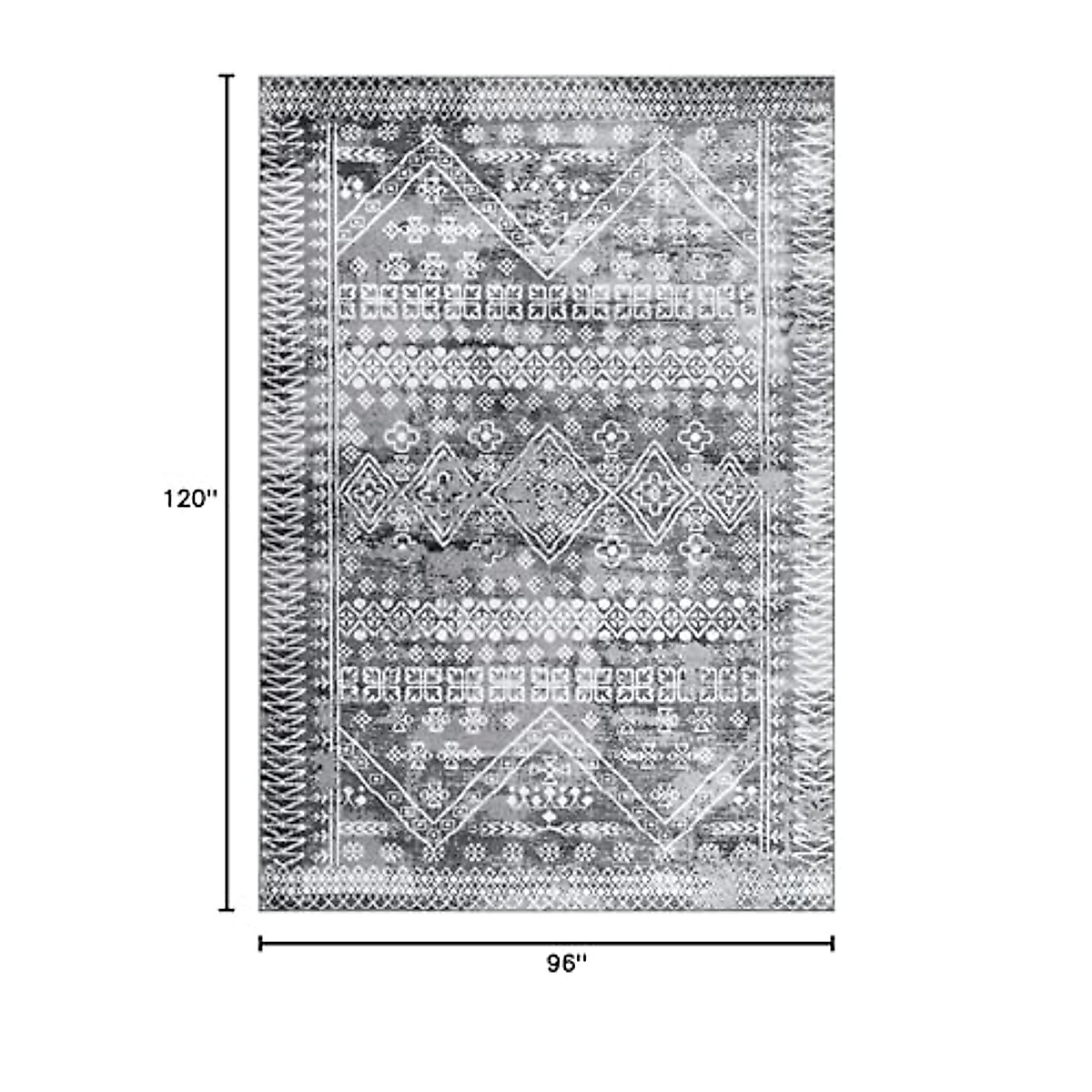 nuLOOM Transitional Moroccan Frances Area Rug, 8x10, Grey