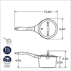 Nordic Ware Pro Cast 1-1/2-Quart Sauce Pan with Lid