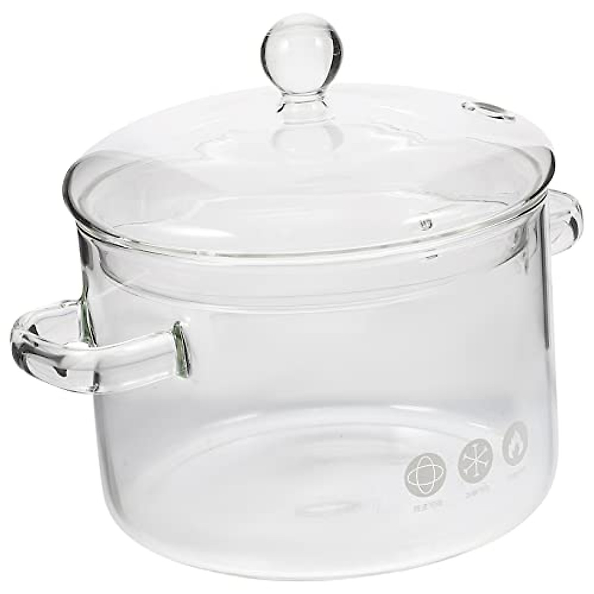 Cabilock Soup Pot French Onion Pans with Lids Korean Ramen Pot Melting Chocolate Pot Glass Pans for Cooking Glass Onion Kitchen Essentials Glass Instant Noodle Pot Double Ear Stew Pot Milk