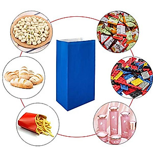 KEYYOOMY 100 CT Small Paper Bags Navy Blue Paper Party Bags for Wedding Shower Kid’s Birthday Party (Royal Blue, 100 CT, 3.1 X 5.1 X 9.4 In)