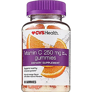 CVS Health Vitamin C Orange Flavored Gummies 250 mg, 60CT