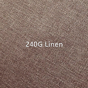 COCOLHOME Nursery Rocking Chair Linen Fabric Solid Wood Upholstered with High Backrest Side Pocket Modern Armchair Accent Rocker Glider Chair for Living Room,Bedroom(Brown)