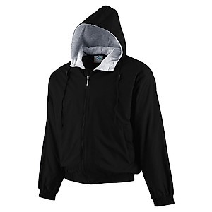 Augusta Sportswear Small Hooded Taffeta Jacket/Fleece Lined, Black