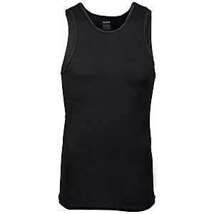 Gildan Men's A-shirt Tanks, Multipack, Style G1104, Black/Sport Grey/Charcoal (5-pack), Medium