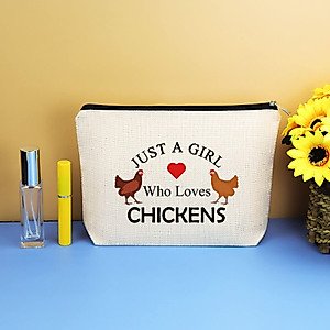 Chicken Gifts for Chicken Lovers Makeup Bag Gifts Crazy Chicken Lady Gift Cosmetic Bag Chicken Farmer Gifts Chicken Mom Gifts Cosmetic Pouch Christmas Birthday Gift for Chicken Lovers Daughter Friend
