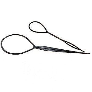 PARFINER Hair Bun Maker Magic French Twist Hairstyle Clip Snap Bun Makers Hair Elastic Bands Pins With Comb Hair Styling Accessories … (Brown)