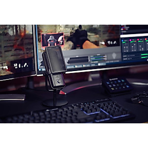 Elgato Pop Filter - Anti-Plosive Noise Shield Eliminates Pops and Hisses, Dual-Layer Steel Mesh with Magnetic Attachment Points, Custom Built for Elgato Wave:1/3, Black