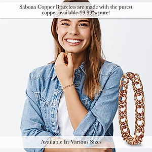 Sabona Copper Link Bracelet, Stacking Bracelet, Large/X-Large, 8.5”