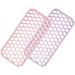 2pcs Hairdressing Potholder Counter Hair Tool Holder Silicone Mat for Hair Tools Counter Curling Wand Holder Flat Iron Holder Silicone Hair Tool Holder Curling Wand Mat