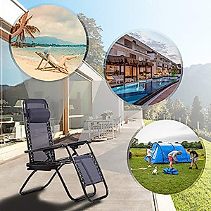 FDW Zero Gravity Chair Patio Lounge Chairs Lounge Patio Chairs 2 Pack Adjustable Reliners for Pool Yard with Cup Holder