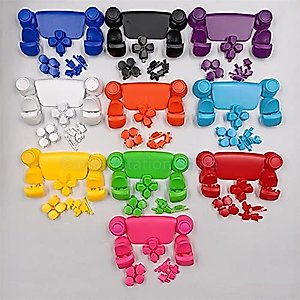 L1 R1 L2 R2 Trigger Dpad Buttons Thumbstick Cap + Springs for Sony PS5 Controller Replacement Accessories (Light Blue)