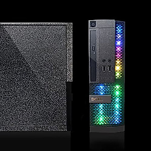 Dell PC Black Treasure Box RGB Desktop Quad Core I5 up to 3.6G, 16G, 512G SSD, WiFi, BT, RGB Keyboard & Mouse, DVD, New 22" 1080P FHD LED, RGB Sound Bar, Webcam, Win 10 Pro(Renewed)