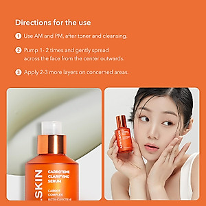 APRILSKIN Carrotene Clarifying Facial Serum | Vegan, Non-comedogenic | Blemish Clear, Dark Spot Corrector | Korea Skincare | Oily Skin, Sensitive Skin, Bumpy Skin | 1.25 fl.oz
