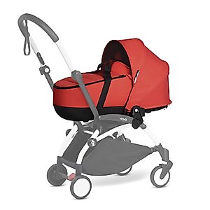 BABYZEN YOYO 0+ Bassinet, Red - Includes Thick Double Mattress, Ventilated Shell & Canopy - Requires YOYO2 Frame (Sold Separately)