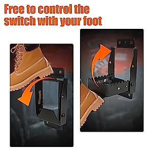 ATV Passenger Foot Rest, Heavy Duty ATV Foot Rest for Rear Passenger Anti-Slip 4 Wheeler Foot Rest Universal Foldable Footrest Compatible with Polaris Sportsman Scrambler Foreman Fourtrax