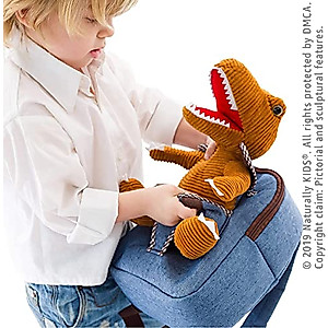 Naturally KIDS Dinosaur Backpack, Dinosaur Toys for Kids 3-5, Toddler Backpack Boys 2-4, Dinosaur Toys for Kids 2-4, 3 Year Old Boy Birthday Gift, Dinosaurs for Boys Girls, Dinosaur Stuffed Animal