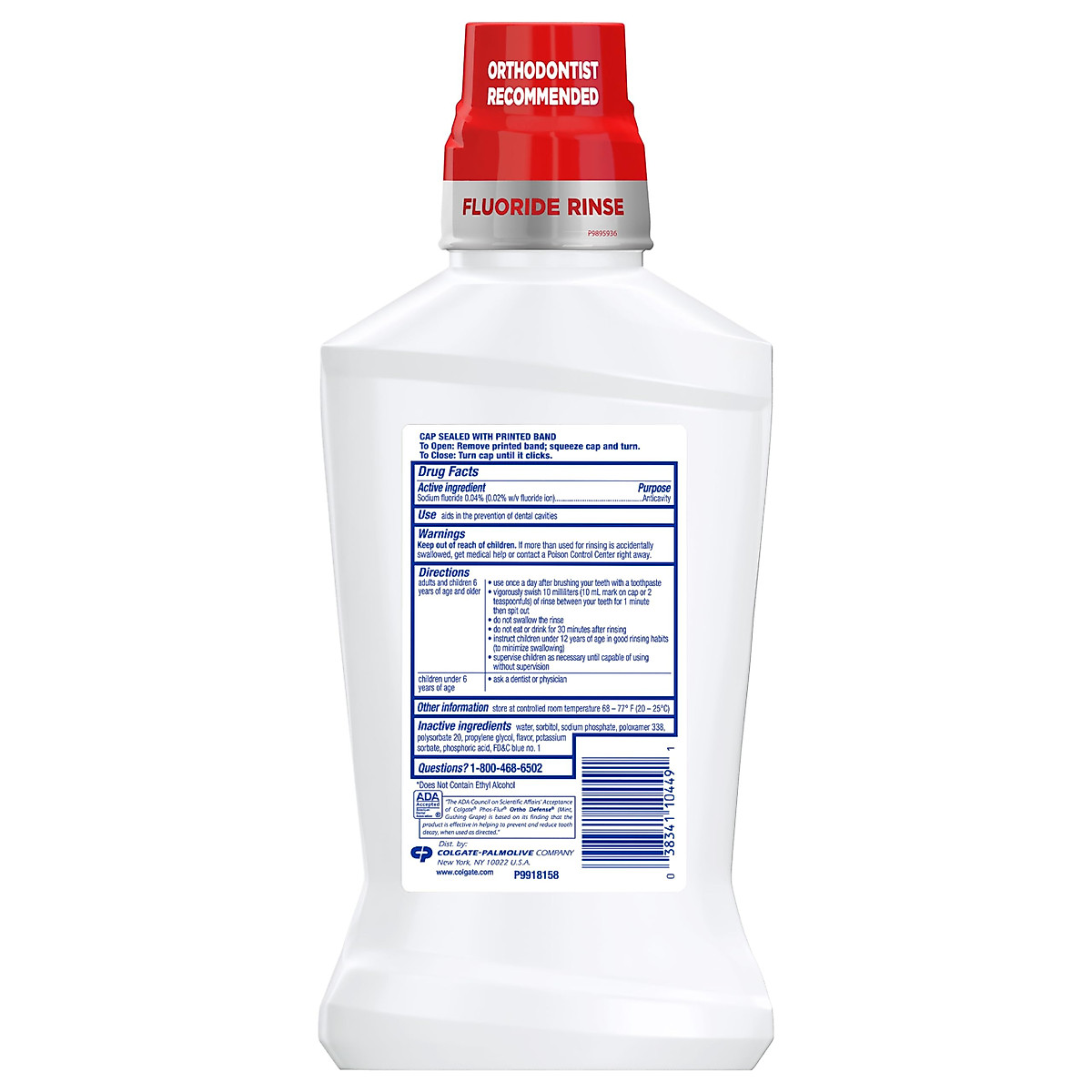 Colgate Ortho Defense Phos Flur Anti Cavity Fluoride Rinse, Mint, 16.9 Ounce