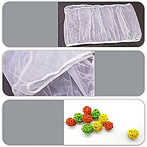 TuHeeHuT Bird Seed Catchers Nylon Mesh Net Cage Cover/Skirt for Parrot Parakeet Macaw Lovebird African Grey (26" 12")