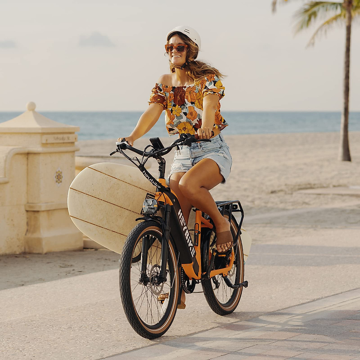 Heybike Cityrun Electric Bike, 1000W Motor Peak City Cruiser Ebike, 48V 15Ah(720Wh) Battery, 60 Miles, Step-Thru Electric Bicycle with APP Control, 3H Fast Charging, Commuter Electric Bike for Adults