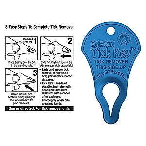 The Original Tick Key -Tick Removal Device - Portable, Safe and Highly Effective Tick Removal Tool - 3 Pack (USA)