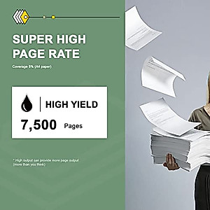 T650A21A High Yield Toner Cartridge - UOTY Compatible 1 Pack T650A21A Toner Replacement for Lexmark T654n T650dtn T652 T652n T652dn T652dtn T654 T654dn T654dtn T656dne TS654dn TS656dne Printer