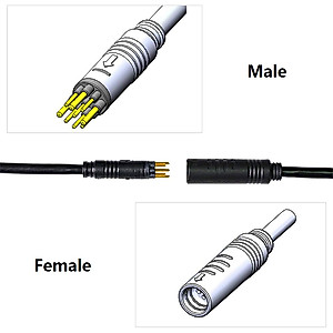 Electric Bicycle 9 Pin 60cm Male Motor Cable Ebike Motor Adapter with Hall Sensor Connector Ebike Conversion Parts
