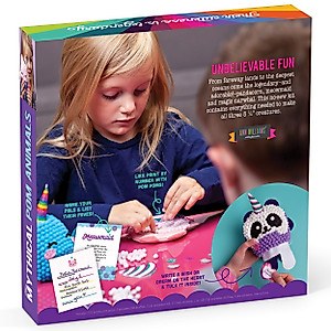 Craft-tastic – DIY Mythical Pom Animals – Craft Kit Makes 3 Pompom Stuffed Animals – Magical Narwhal, Puffy Pandacorn & Cuddly Meowmaid Brown/a