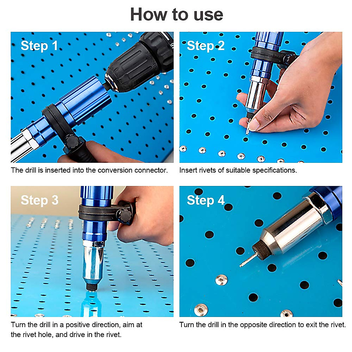 PAGOW 3/16 x 1 Inch (4.8x25mm) Flange Aluminum Blind Rivet, Large Self-Plugging Open End Decorating Fastener Nails Pop Rivets, Core Pulling Rivets Grip Pange 11/16-3/4 Inch (17.4-19mm) (60 Pcs)