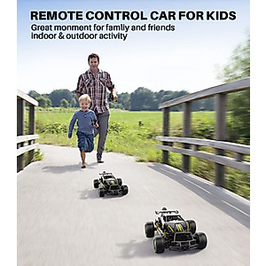 DODOELEPHANT Remote Control Car RC Cars Metal Drift 1/20 Scale Fast 10MPH 2.4Ghz 2WD All Terrain 2X Batteries 50 Min Play Sport Racing Hobby Toy Vehicle Xmas Birthday Gifts for Boys Girls Adults