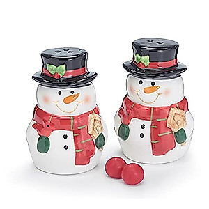 burton + BURTON 9742394 Festive Snoman Salt and Pepper Shaker Set