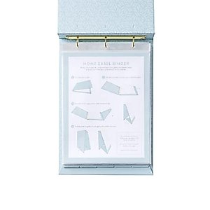 PPP Home Easel 10 Blue Mylar Tabs | Built-in Magnetic Closure | 3 Ring with 30 Heavyweight Sheet Protectors | Hardcover with Matte Lamination Finish | Recipe Book Holder | 10"x14" Size