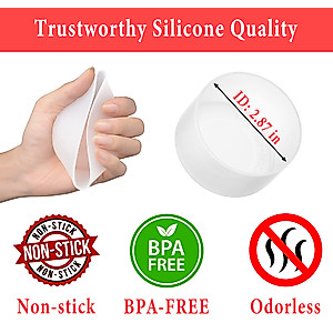 2PCS Silicone Boot for Stanley Tumbler 40 oz 30oz & IceFlow 20oz 30oz & Hydro Flask Water Bottle 12-24oz & Select Yeti, Simple Modern, Owala Cup Bottom Sleeve - for Stanley Cup Accessories, Clear