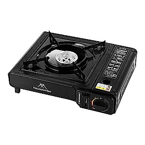 Camping Stove Gass, Outdoor Stove Single Burner, Gass Cooker Single Burner Stove, Camping Stove with Automatic Ignition, Portable Camp Grill for Outdoor Cooking Grill, Bbq, Hiking, Camping Gear