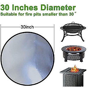 Zorxu Fire Pit mat Deck Protector 36 Inch Gas BBQ Fireproof Mat Heat Resistant Mat Grill Mat Decking Protector Pad and Splatter Mat Protect Your Deck, Grass, Garden, Campsite (36 inch)