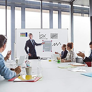 Mobile Whiteboard 72"x40" Magnetic Dry Erase White Boards on Wheels Double-Sided Large Whiteboard with Rolling Stand for Classrooms, Offices and Home