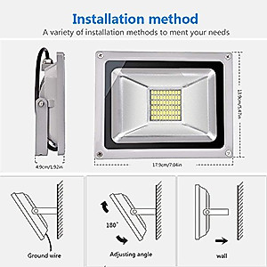 LED Flood Light,30W 3000lm 6000-6500K Cold White,IP65 Waterproof,Aluminium Strahler 110V Outdoor Super Bright Security Lights,Stadium Lights for Garden,Garage,Warehouse,Square (Cold White, 30W)
