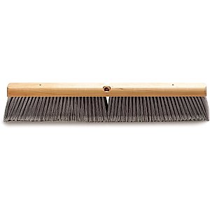 SPARTA 4501423 Flo-Pac Flagged Fine Floor Sweep, Polypropylene Bristles, 24" Block Size, 3" Bristle Trim, Gray